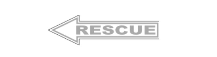 4" military rescue arrow left gray bumper sticker decal usa made