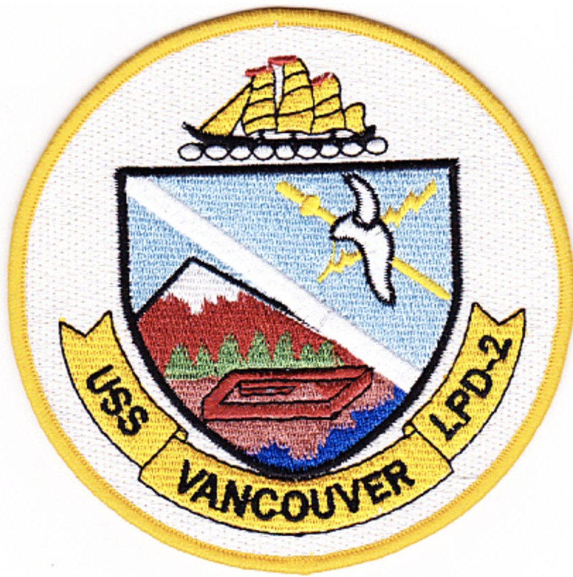 4.5" NAVY USS VANCOUVER LPD-2 EMBROIDERED PATCH