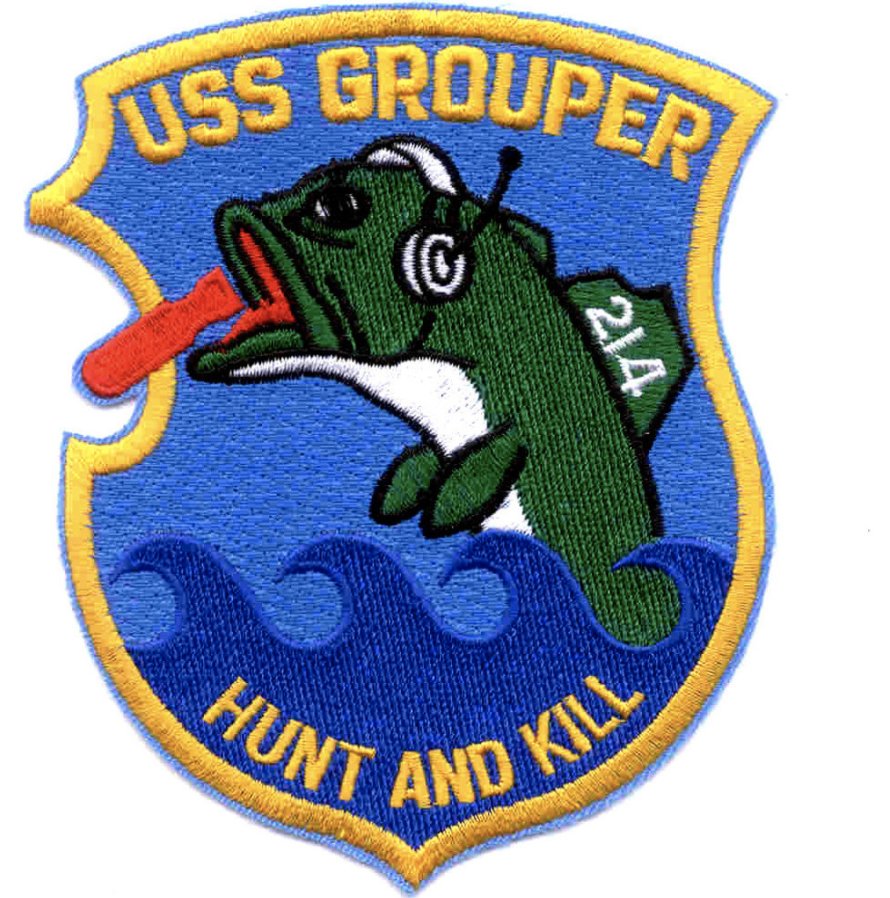 5" USS SSK-214 GROUPER EMBROIDERED PATCH
