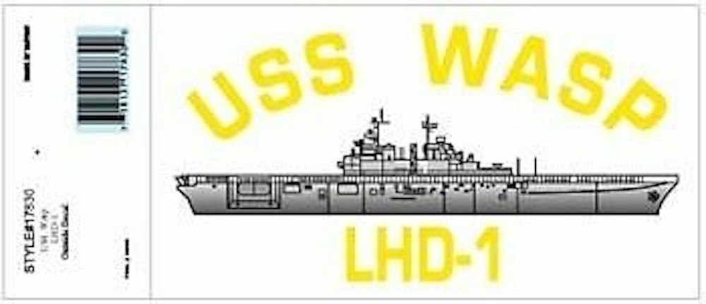 NAVY USS WASP LHD-1 MILITARY WAR SHIP WINDOW DECAL