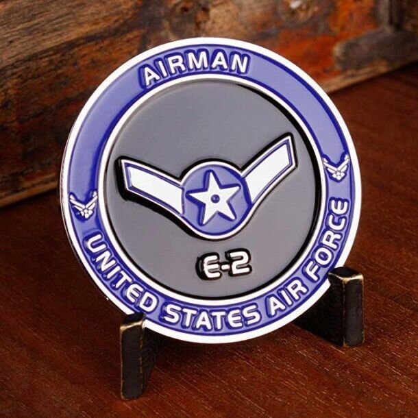 AIR FORCE AIRMAN E-2 1.75" CHALLENGE COIN