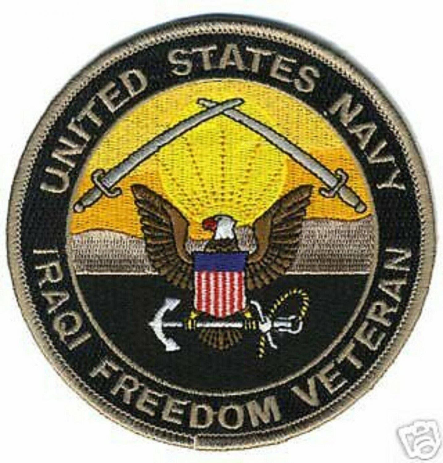 USN NAVY OIF OPERATION IRAQI FREEDOM VETERAN EMBROIDERD 4" PATCH