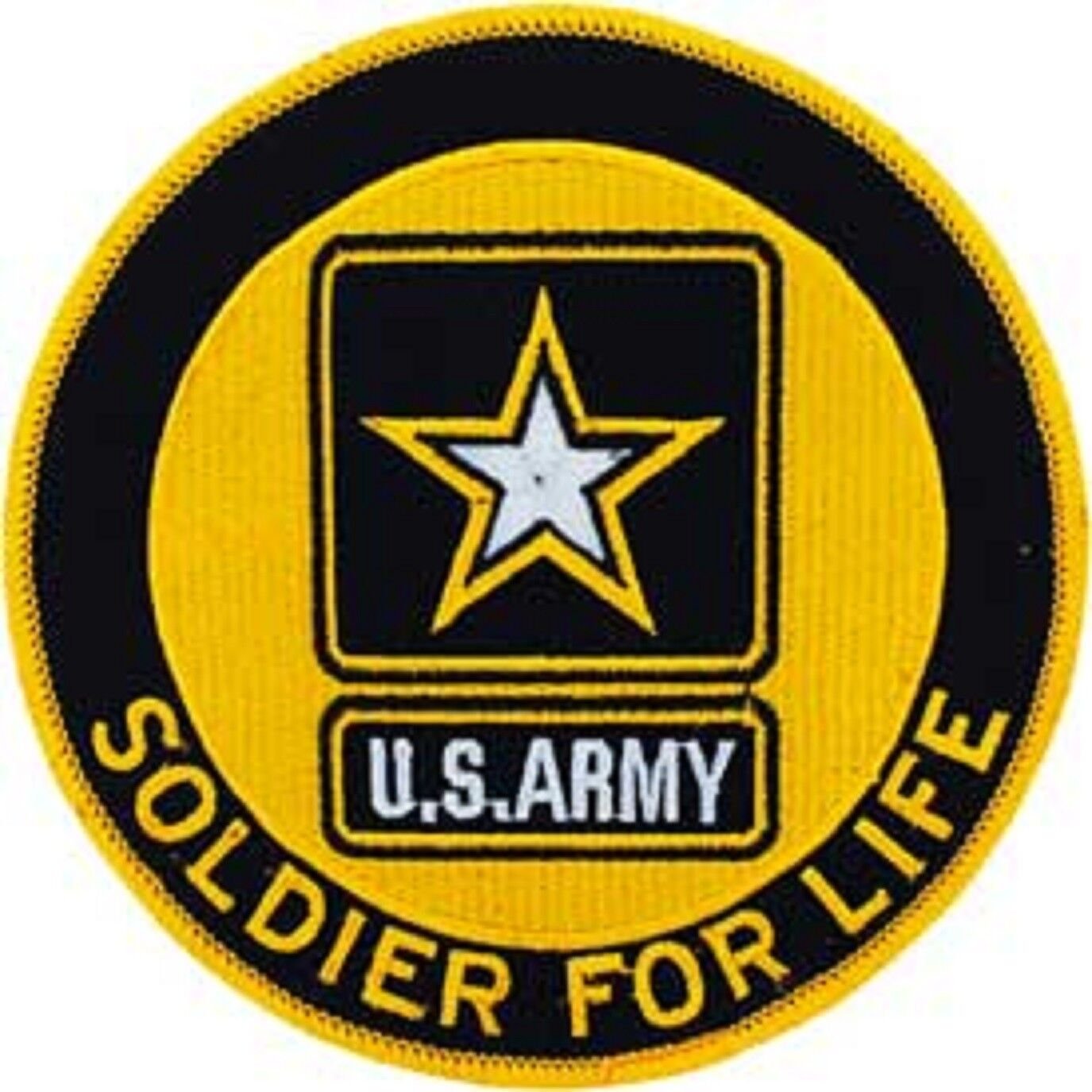 5" ARMY SOLDIER FOR LIFE STAR LOGO EMBROIDERED PATCH