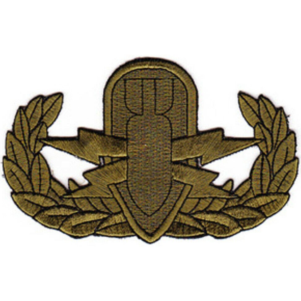 5" NAVY BASIC EOD EXPLOSIVE ORDNANCE DISPOSAL EMBROIDERED OD PATCH