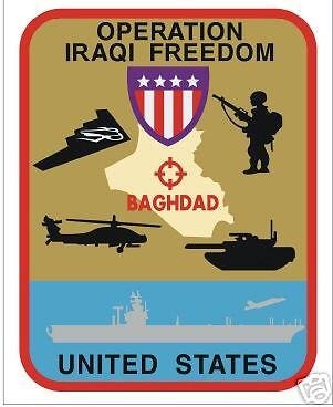 OPERATION IRAQI FREEDOM MILITARY STICKER WINDOW DECAL