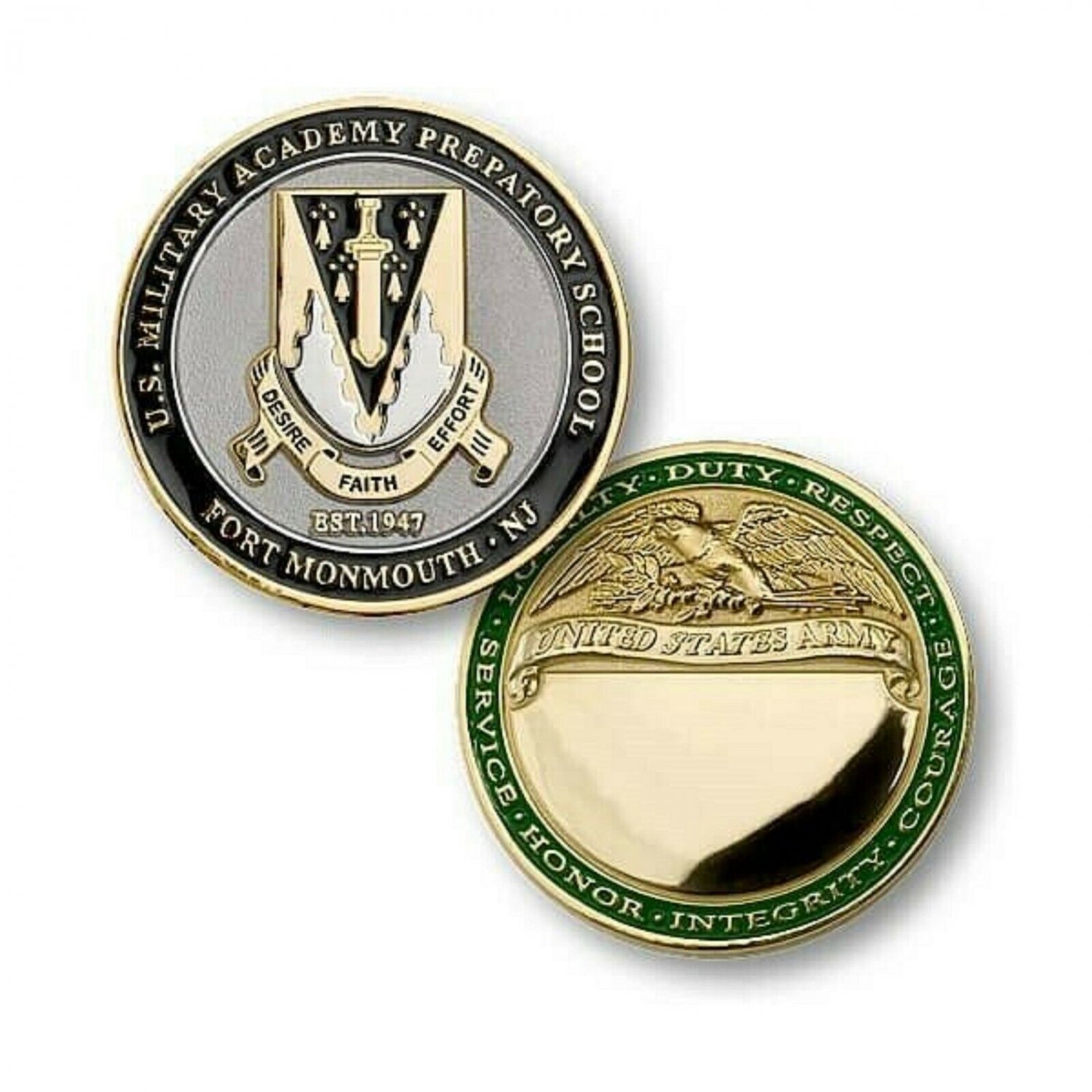 ARMY USMAPS FORT MONMOUTH 1.75" CHALLENGE COIN