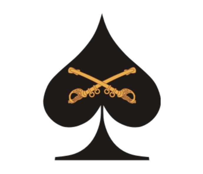 4" 1-61 cavalry spade with sabres army bumper sticker decal made in usa