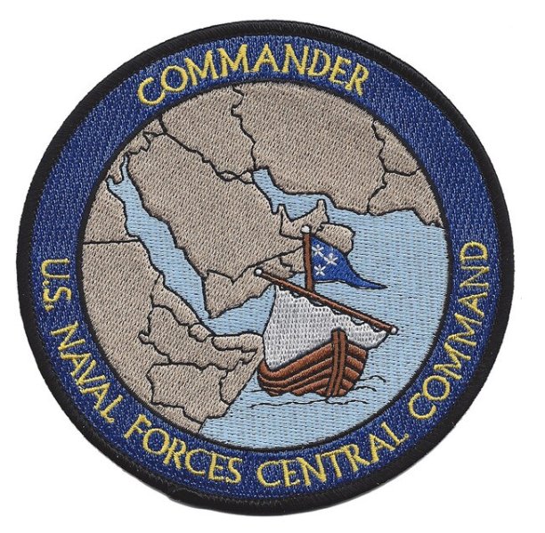 4.5" NAVY NAVAL FORCES CENTRAL COMMAND COMMANDER EMBROIDERED PATCH
