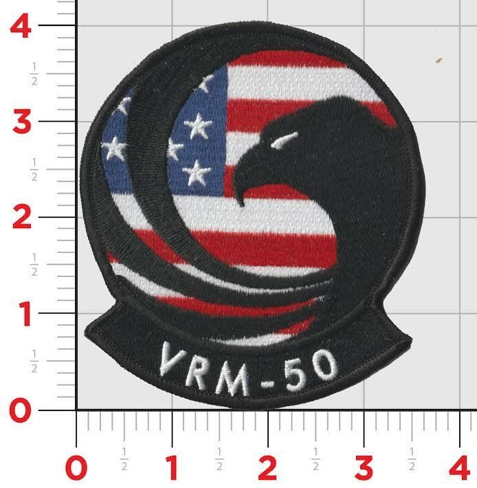 4" NAVY VRM-50 SUNHAWKS FLAG FIXED WING SQUADRON EMBROIDERED PATCH