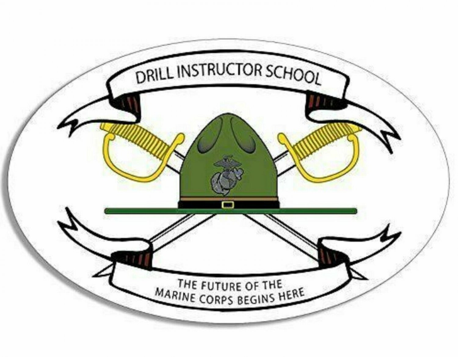 5" MARINE CORPS DRILL INSTRUCTOR SCHOOL STICKER DECAL USA MADE