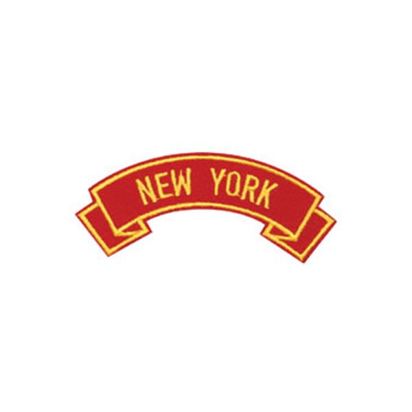 MARINE CORPS NEW YORK MILITARY EMBROIDERED USMC RED SHOULDER ROCKER PATCH