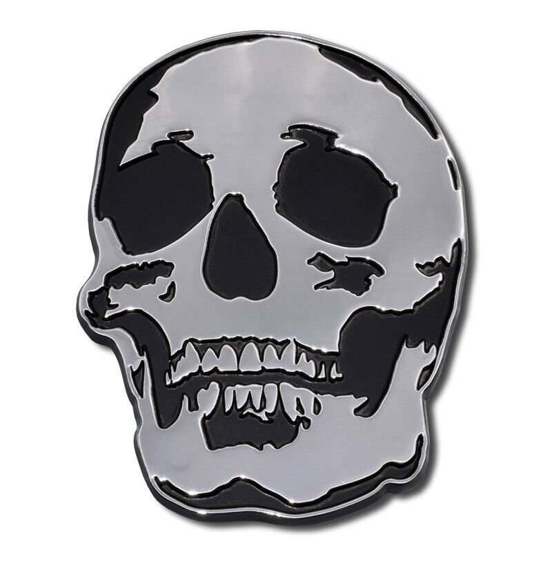 METALHEAD SKULL HROME CAR EMBLEM MEDALLION
