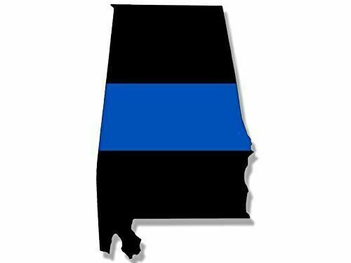 4" ALABAMA THIN BLUE LINE POLICE CAR STICKER DECAL USA MADE