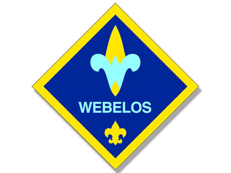 4" webelos cub scouts logo sticker bumper sticker decal