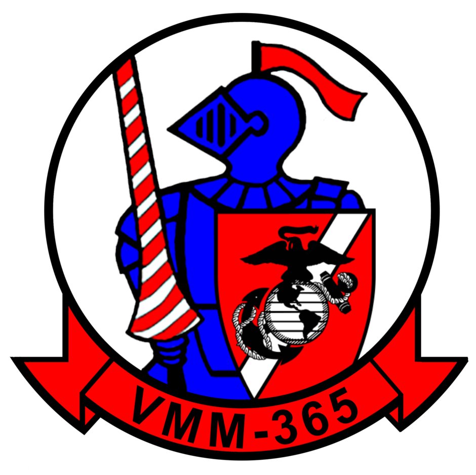 4" MARINE CORPS VMM-365 BLUE KNIGHTS SQUADRON RWB VINYL DIE CUT DECAL ...