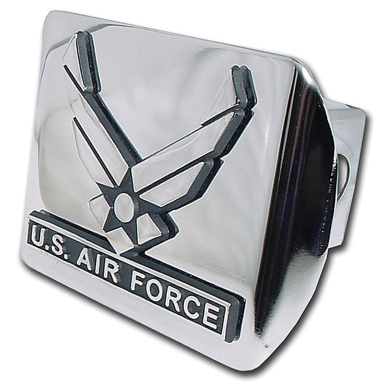 air force wings logo emblem chrome shiny military trailer hitch cover ...