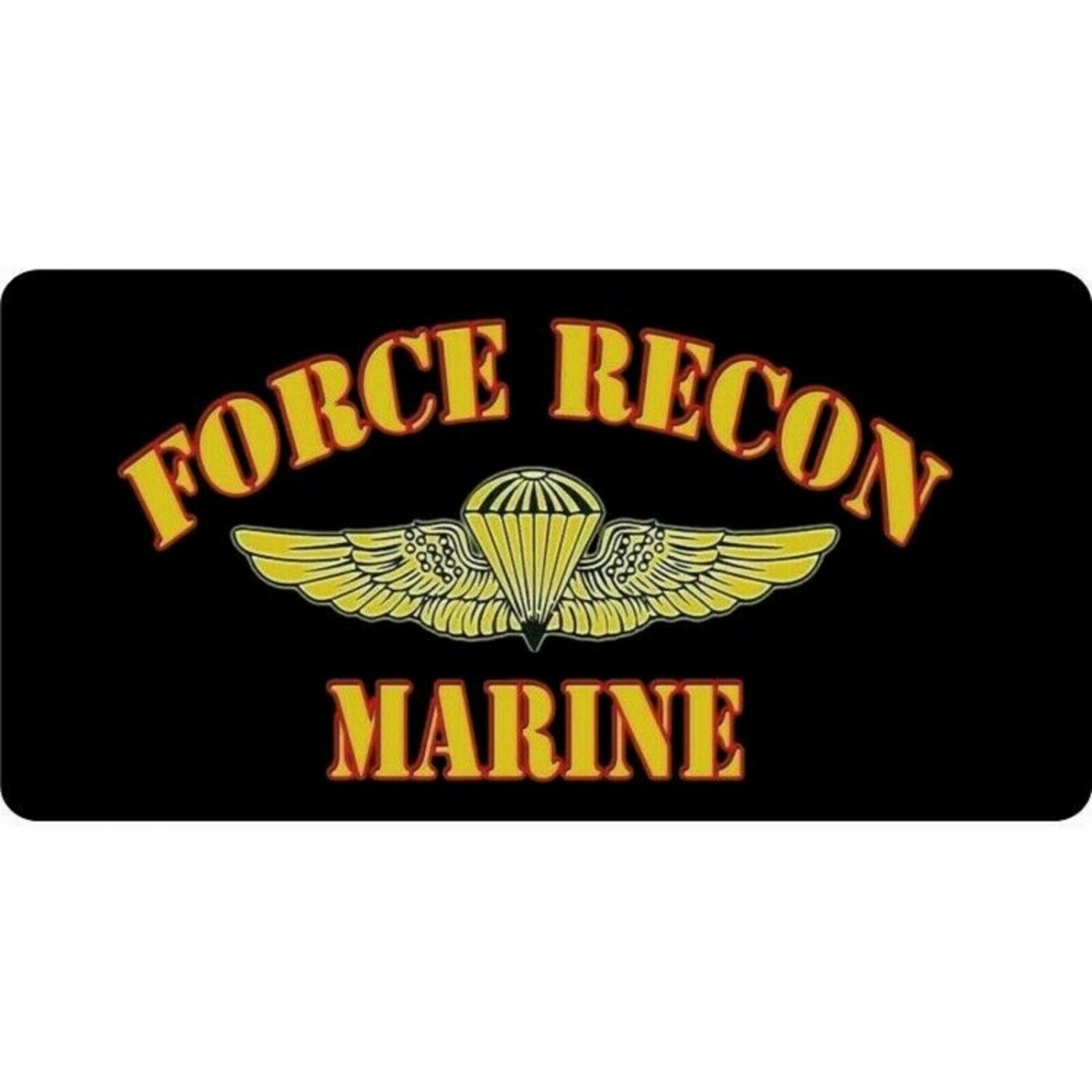 usmc marine corps force recon marine logo military license plate made ...