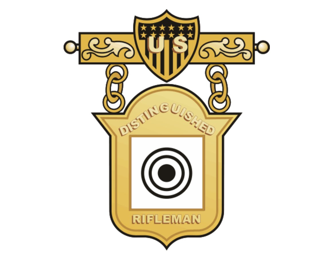 3" us military distinguished rifleman badge bumper sticker decal usa made