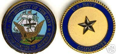 USN NAVY COMMODORE CHALLENGE COIN