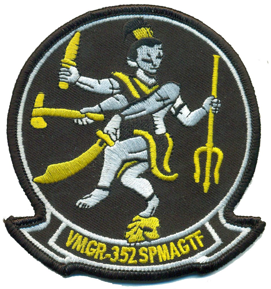 4" MARINE CORPS VMGR-352 SPMAGTF SQUADRON DEPLOYMENT EMBROIDERED PATCH