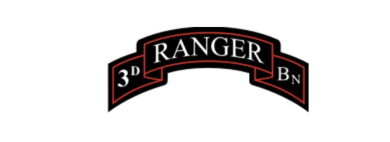 4" us army 3rd ranger battalion red & black scroll sticker decal usa made