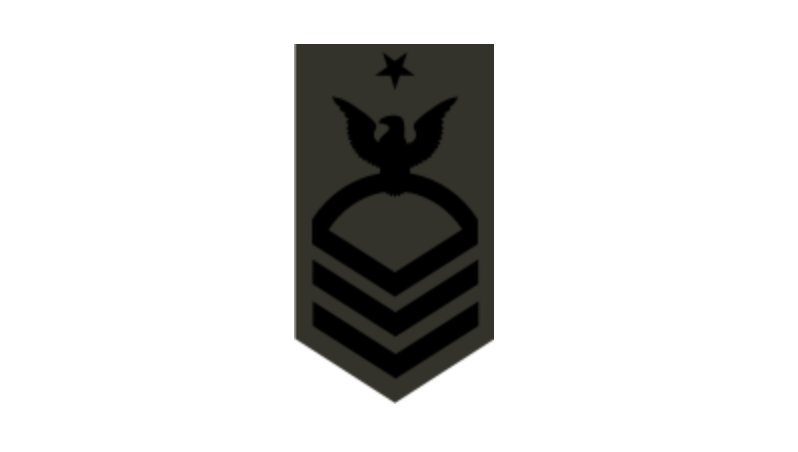 4" navy rank e-8 senior chief petty officer grey bumper sticker decal ...