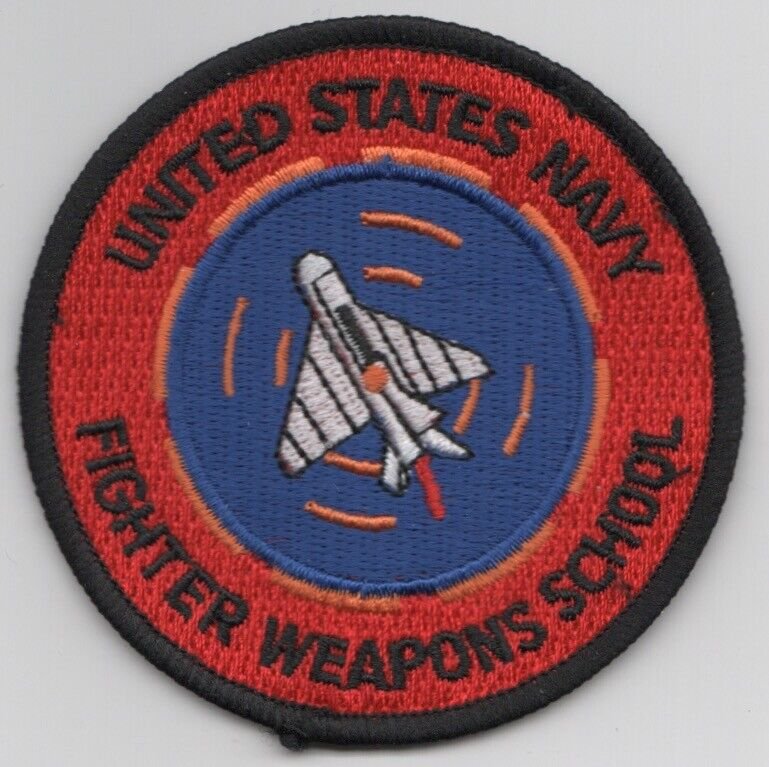 3" NAVY USN FWS FIGHTER WEAPONS SCHOOL GRADUATE OLD MIG EMBROIDERED JACKET PATCH