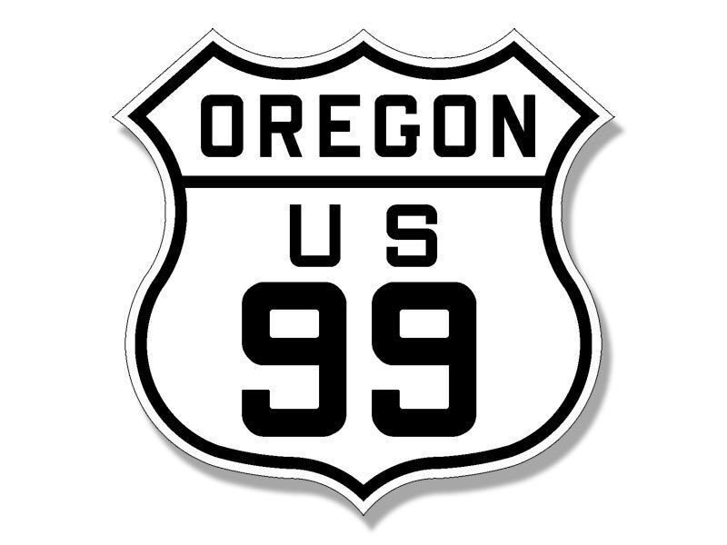 4" Oregon highway 99 bumper sticker decal made in usa