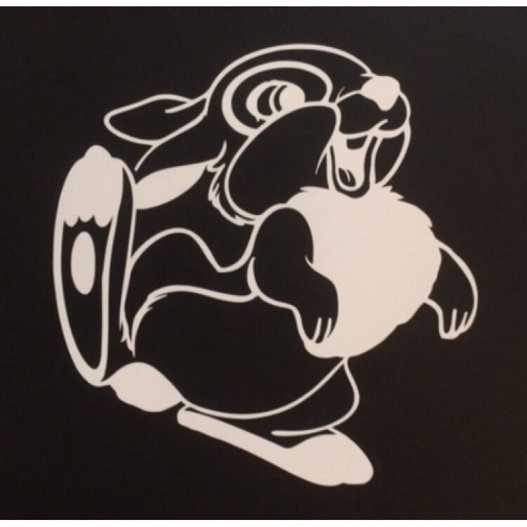 thumper disney white cartoon auto car sticker decal