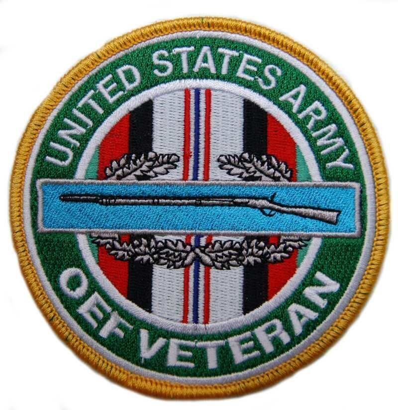 ARMY OEF VETERAN COMBAT INFANTRYMAN CIB BADGE 4" EMBROIDERED MILITARY PATCH