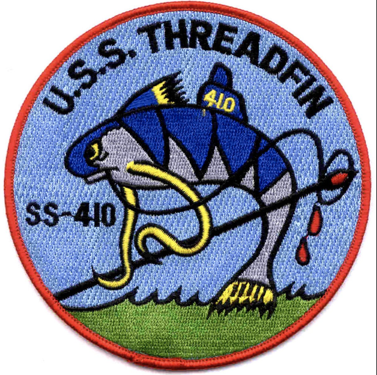 5" NAVY USS SS-410 THREADFIN EMBROIDERED PATCH