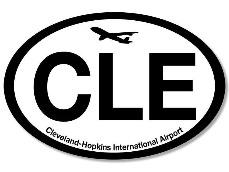 5" cle cleveland ohio international airport car bumper decal sticker ...
