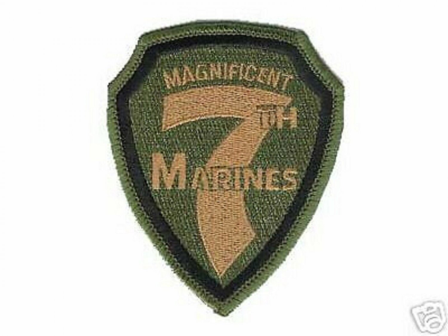 USMC MAGNIFICENT 7TH MARINE CORPS OD SUBDUED PATCH