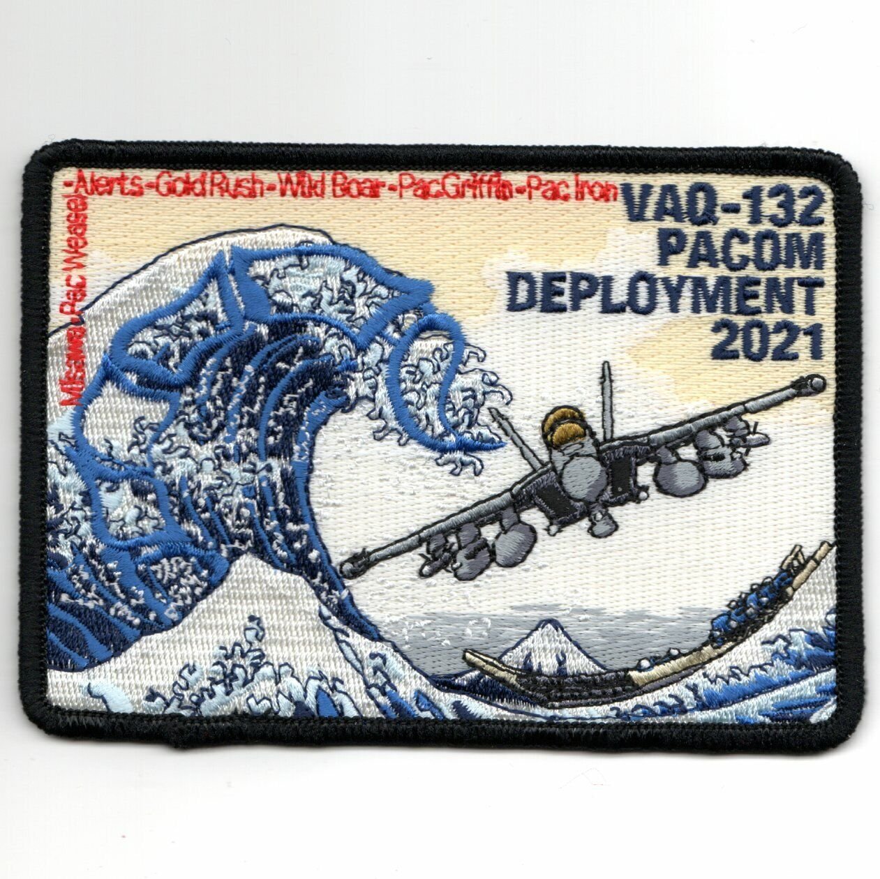 5" USN NAVY VAQ-132 2021 TIDAL PACOM CRUISE OVAL PACIFIC RECT ...