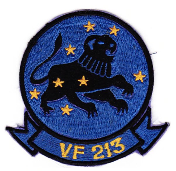 4.5" NAVY VF-213 BLACKLIONS EMBROIDERED PATCH