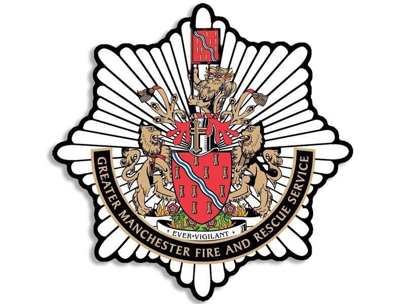 4" GREATER MANCHESTER FIRE RESCUE BUMPER EMBLEM DECAL STICKER MADE IN USA