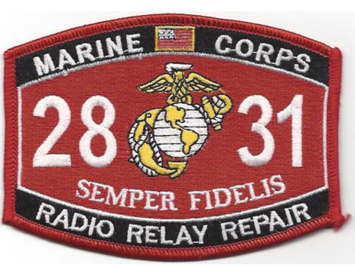 4.5" MARINE CORPS MOS 2831 RADIO RELAY REPAIR EGA EMBROIDERED PATCH