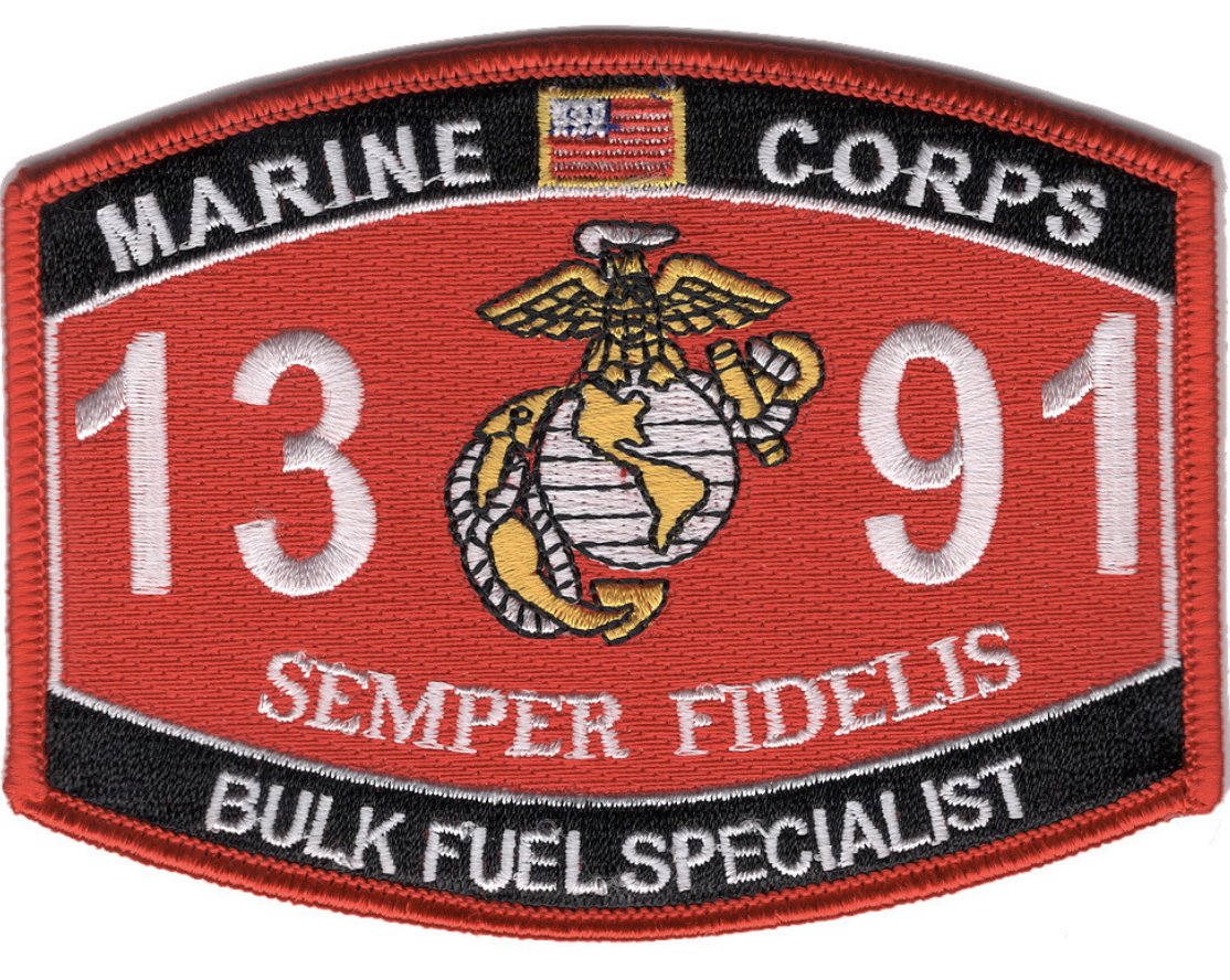 4.5" MARINE CORPS MOS 1391 BULK FUEL SPECIALIST EGA EMBROIDERED PATCH