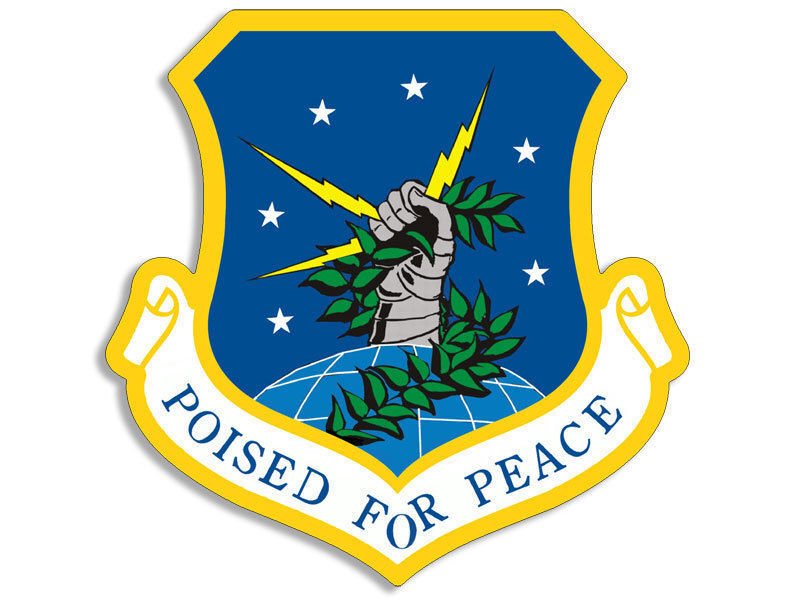 AIR FORCE POISED FOR PEACE HELMET TOOLBOX BUMPER STICKER 4" DECAL MADE ...