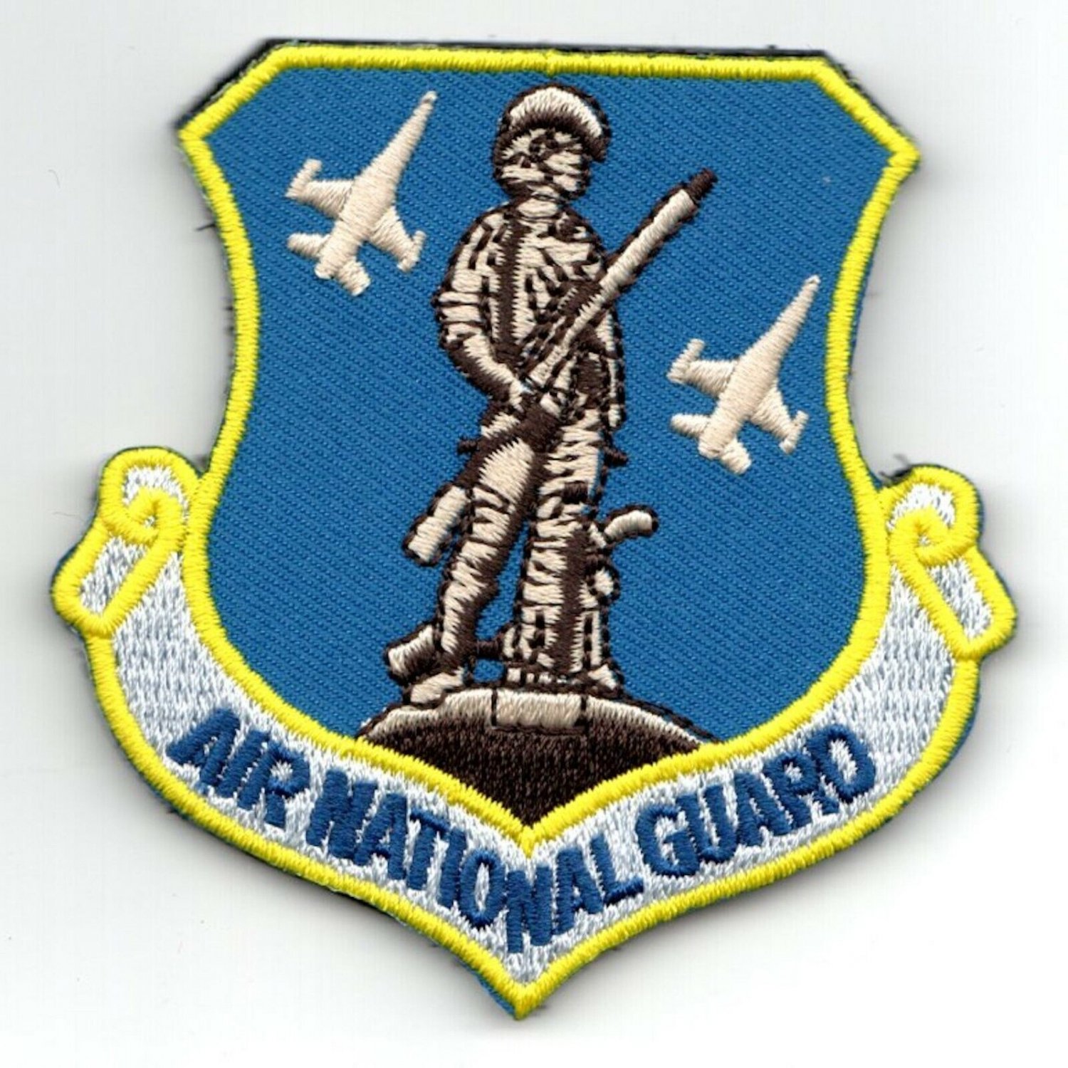 USAF AIR FORCE ANG CREST MINUTEMAN PINK F-16S HOOK & LOOP EMBROIDERED PATCH