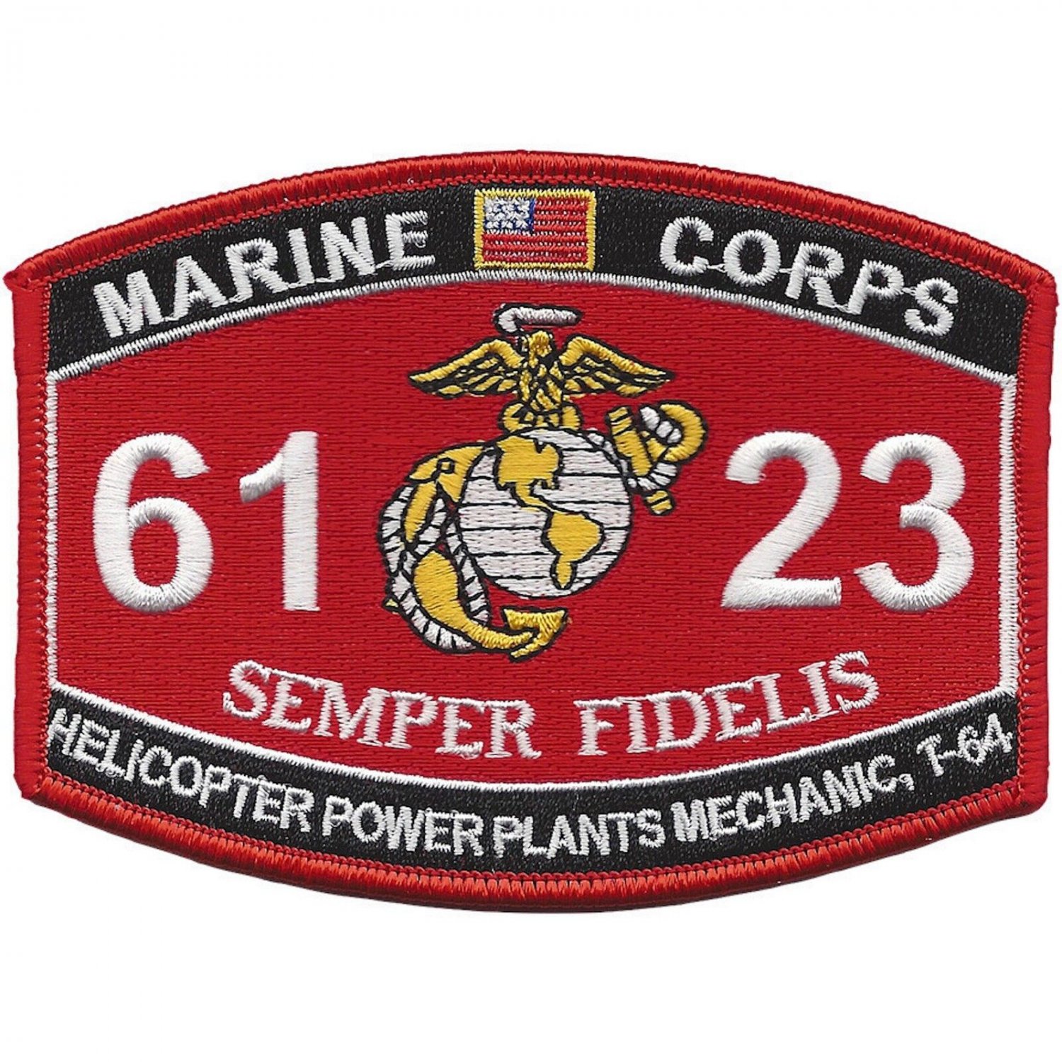 4.5" Marine Corps MOS 6123 Helicopter Power Plants Mechanic, T-64 Patch