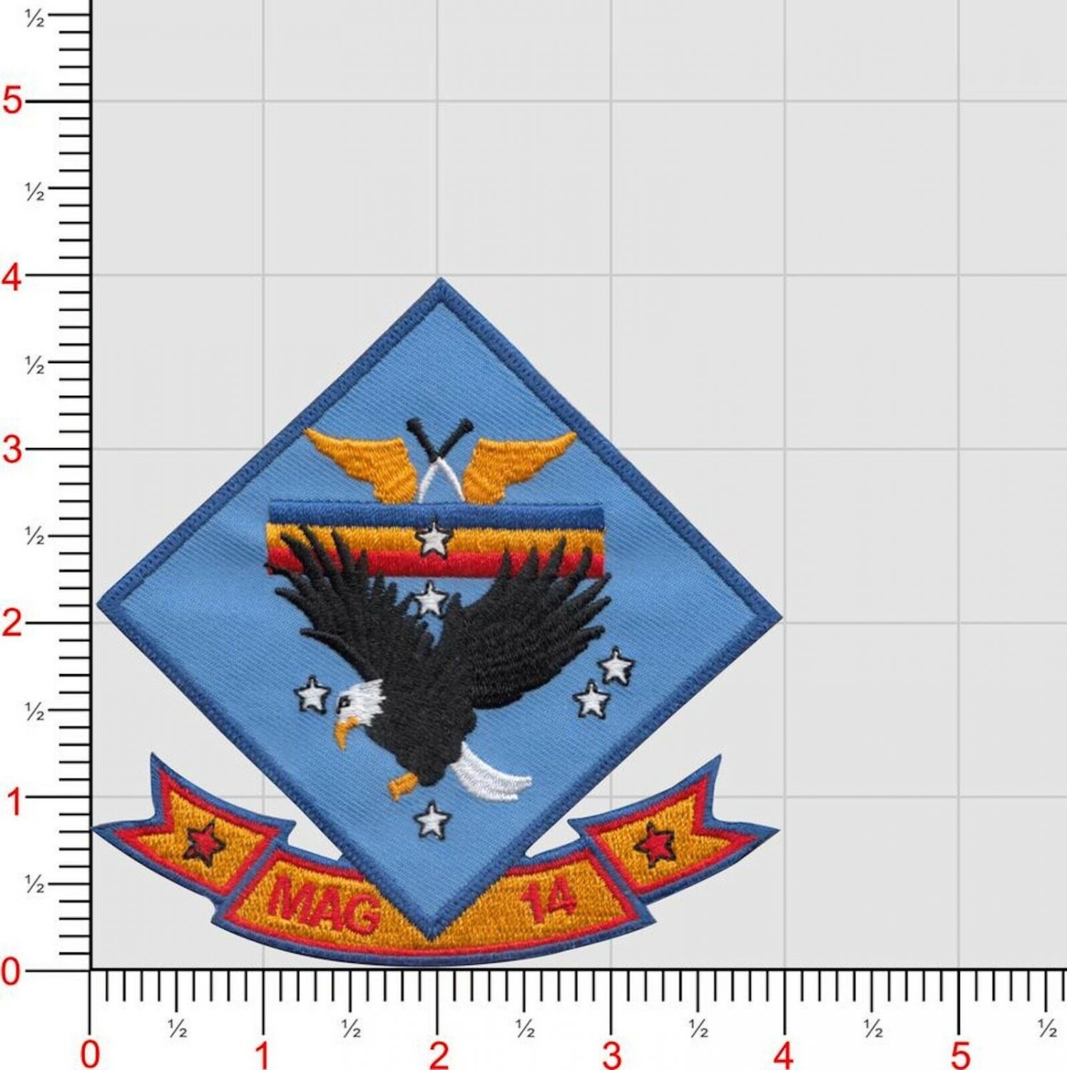 4" USMC MARINE CORPS MAG-14 EAGLE AIR GROUP EMBROIDERED JACKET PATCH