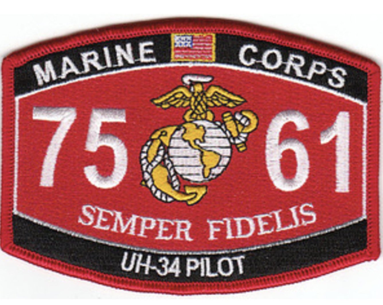 4.5" MARINE CORPS MOS 7561 UH-34 PILOT EGA EMBROIDERED PATCH