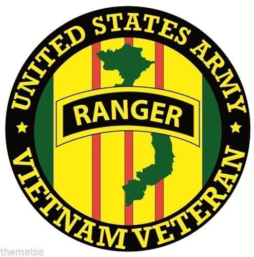ARMY RANGER VIETNAM VETERAN BUMPER CAR STICKER DECAL