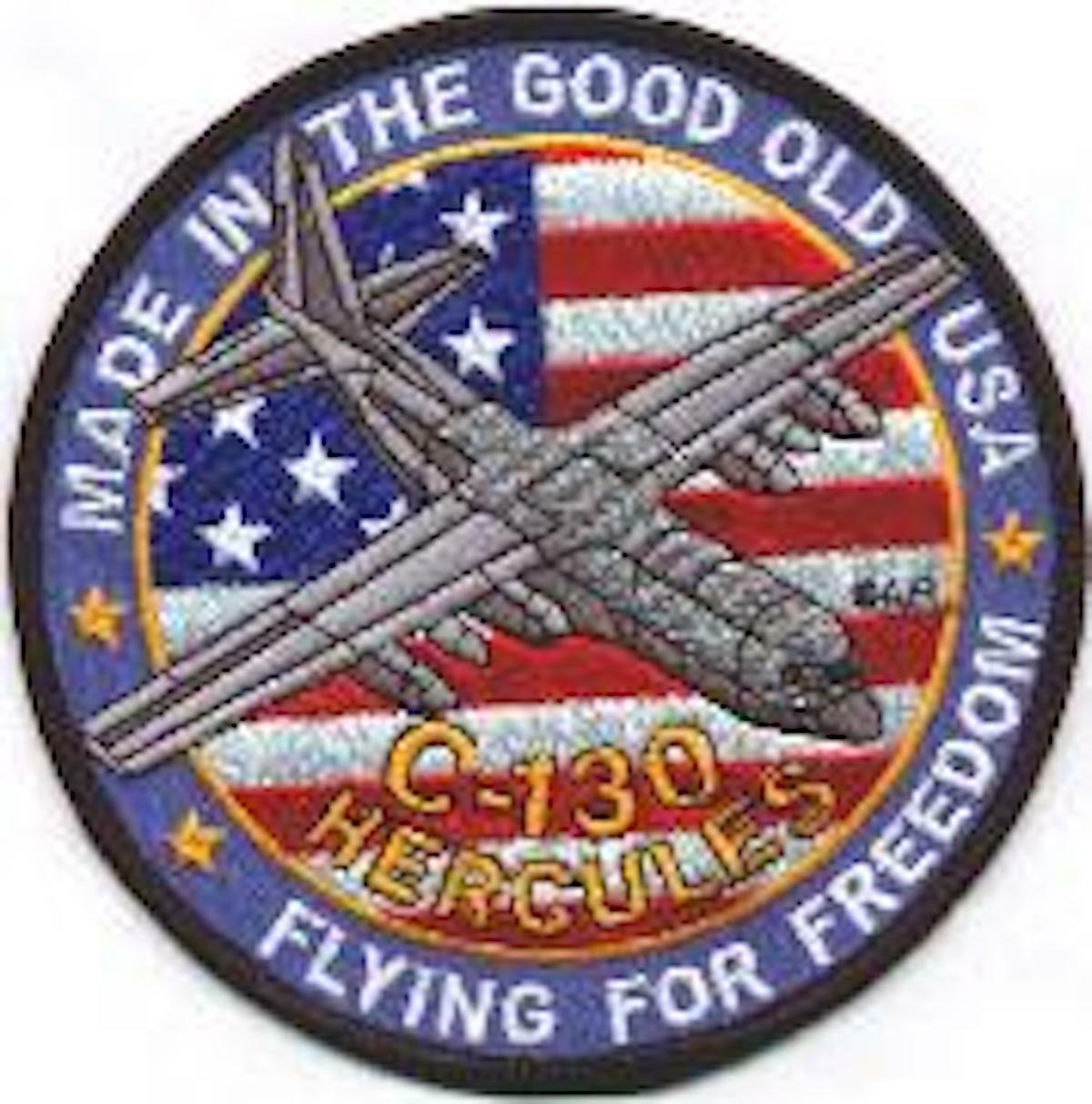 4.5" USAF AIR FORCE C-130 HERCULES MADE IN GOOD OLD USA EMBROIDERED ...