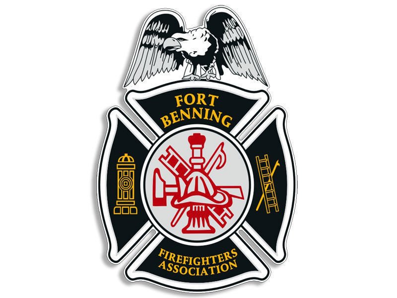 4" FORT BENNING ARMY FIREFIGHTERS HELMET EMBLEM BUMPER DECAL STICKER ...