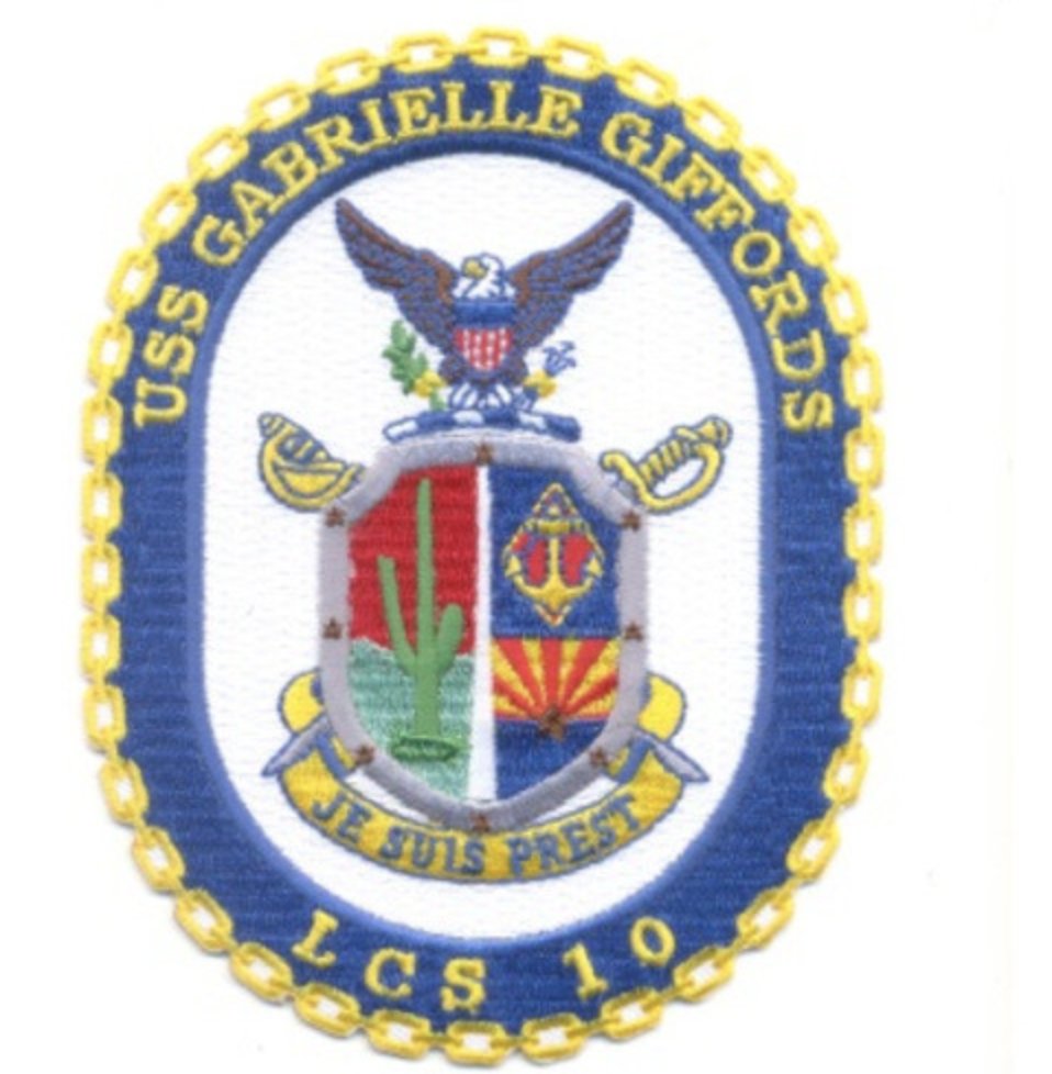 5" USS NAVY GABRIELLE GIFFORDS LCS 10 EMBROIDERED PATCH
