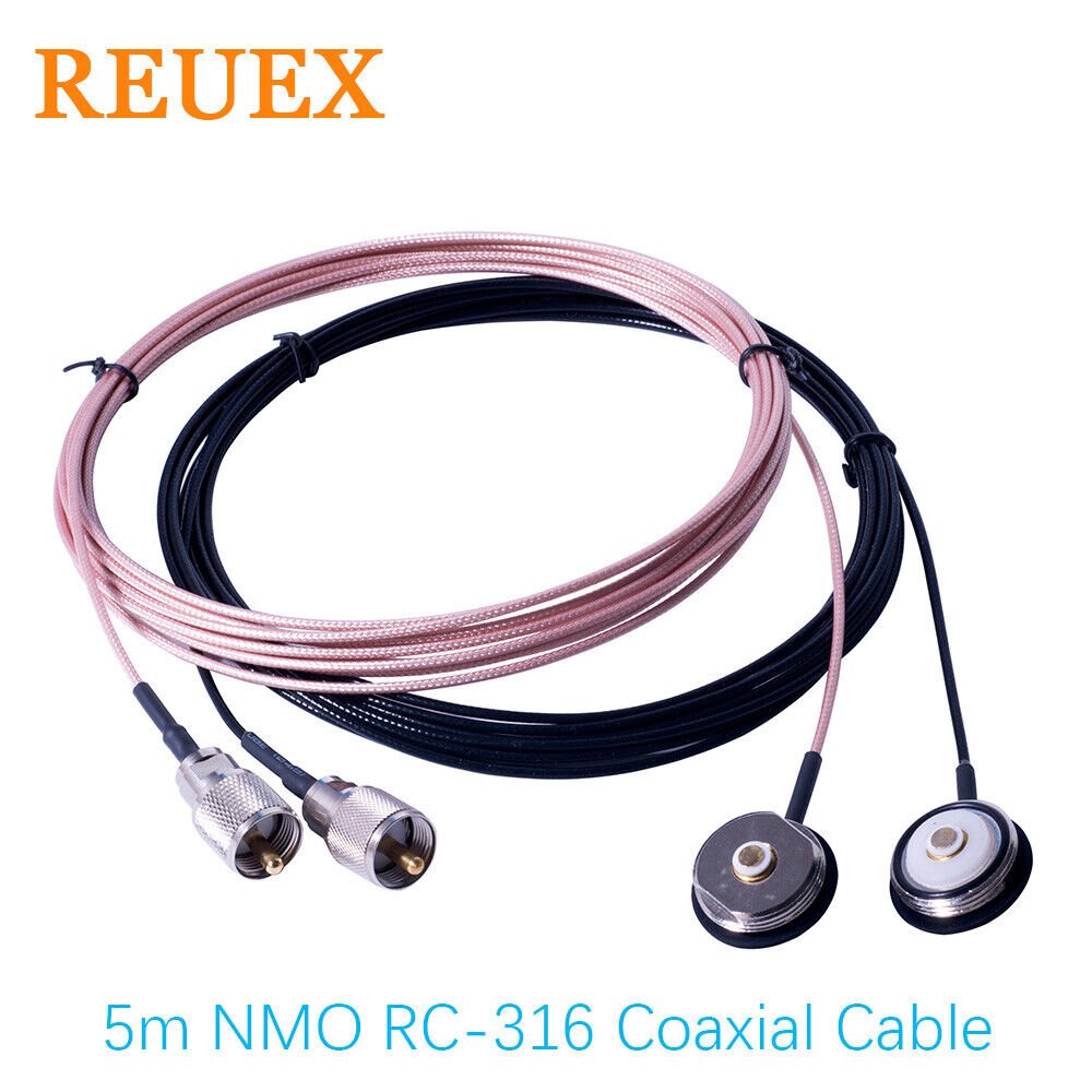 Nagoya 5m RC-316 Coaxial Cable NMO Mount F Car Mobile Two Way Radio Antenna