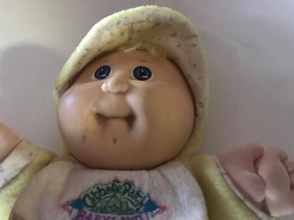 Cabbage Patch Kids Babyland Yellow Baby Doll Plush! 10" Lovey Stuffed Toy