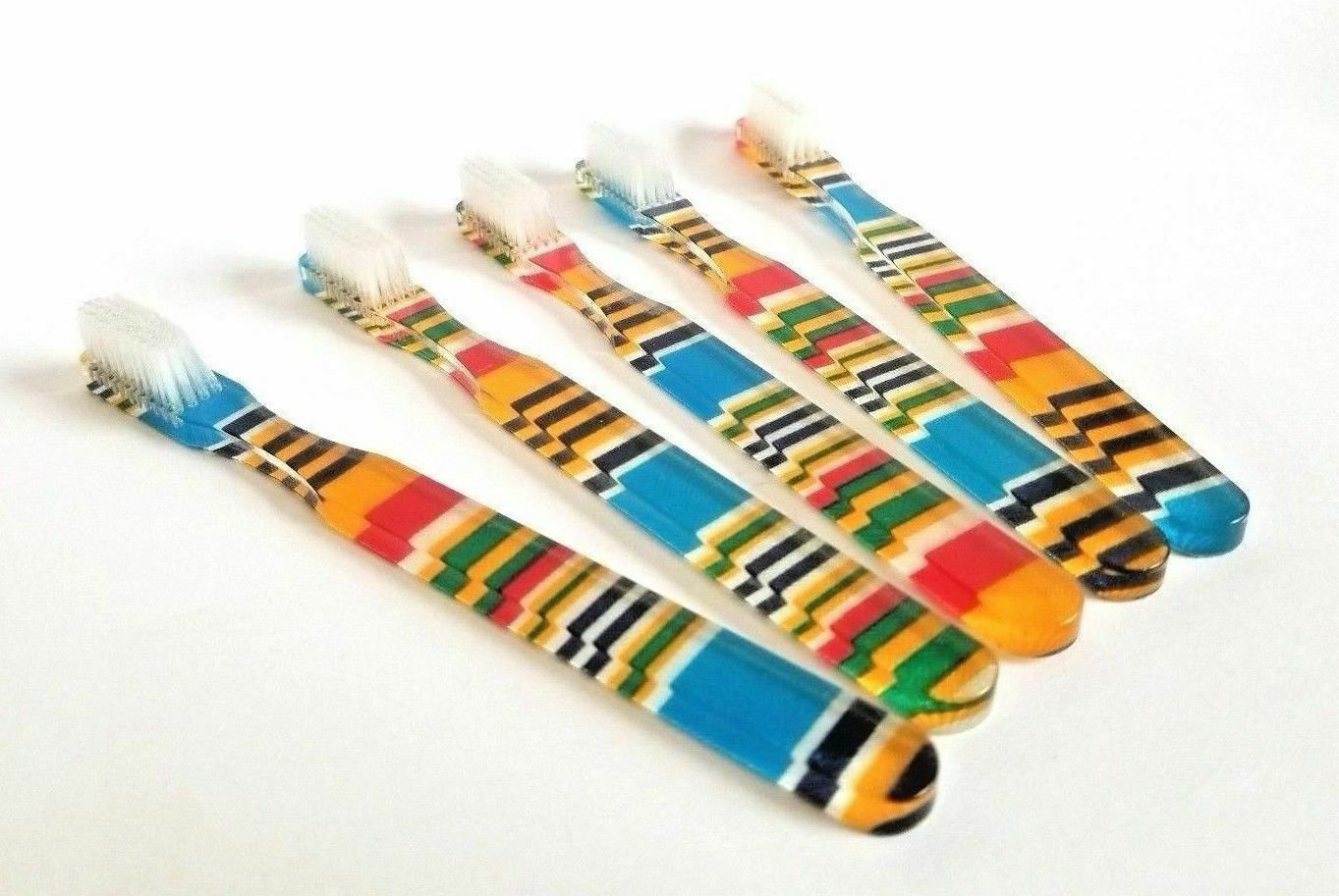 5-Pack Vintage Colorful Stripes Design Toothbrush By Alan Stuart of New ...